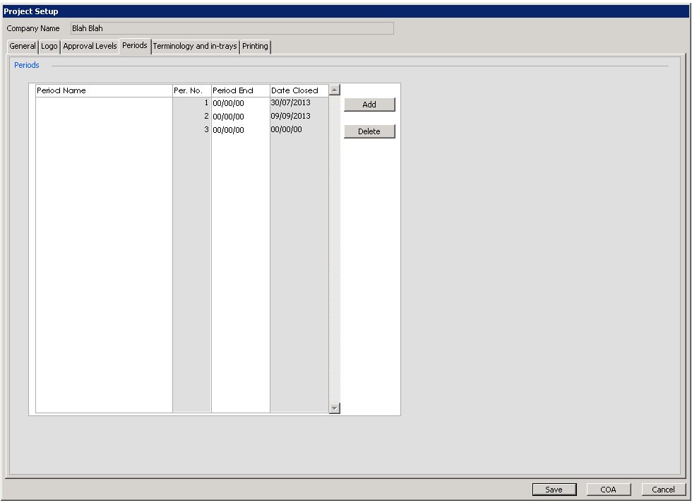‘Menus’ – ‘Setup’ – ‘Project Setup’ – mydaEs Online Manual