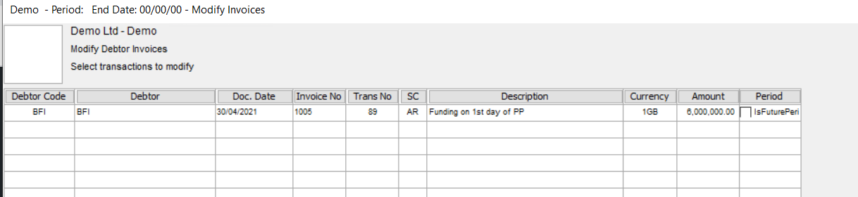 Accounts Receivable – Modify and Post Invoices – mydaEs Online Manual
