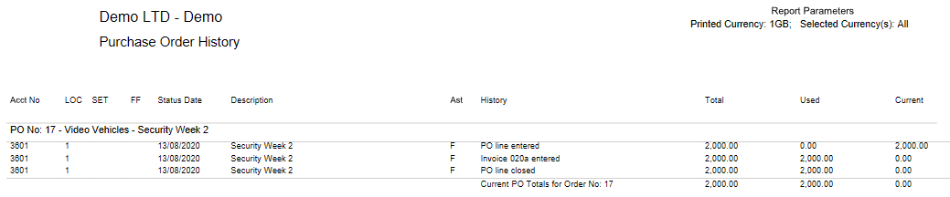 Purchase Order History – mydaEs Online Manual