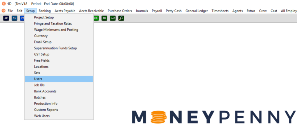 ‘Menus’ – ‘Setup’ – ‘Users’ – mydaEs Online Manual